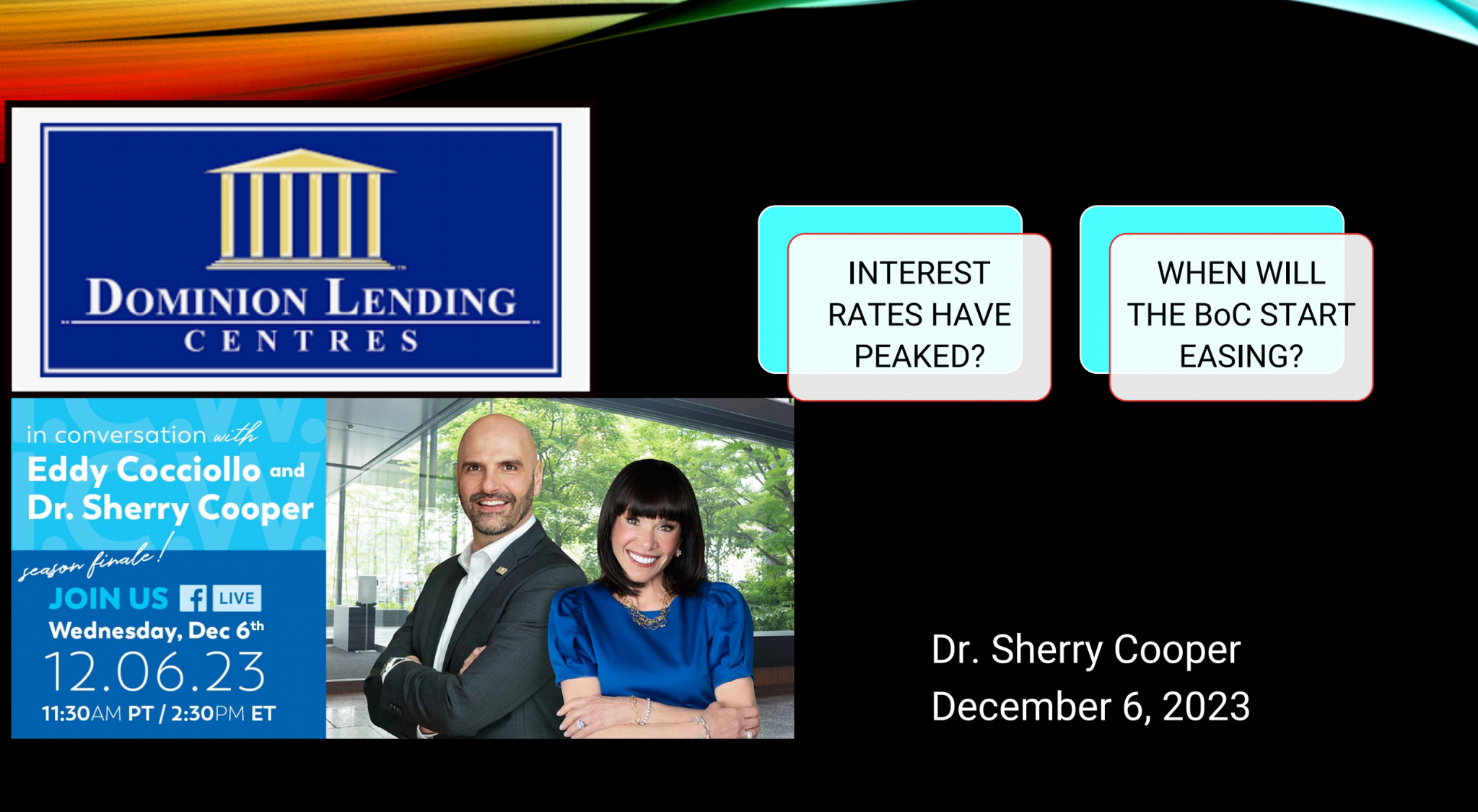 In Conversation with Dr. Sherry Cooper (December) | Sherry Cooper